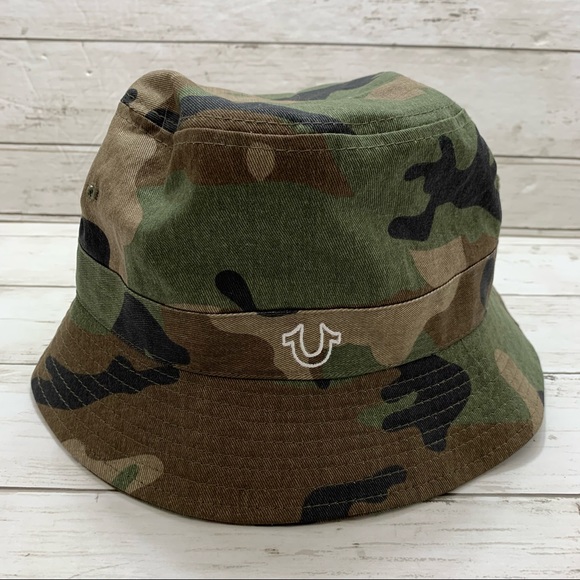 True Religion | Accessories | True Religion Camo Outline Bucket Hat ...